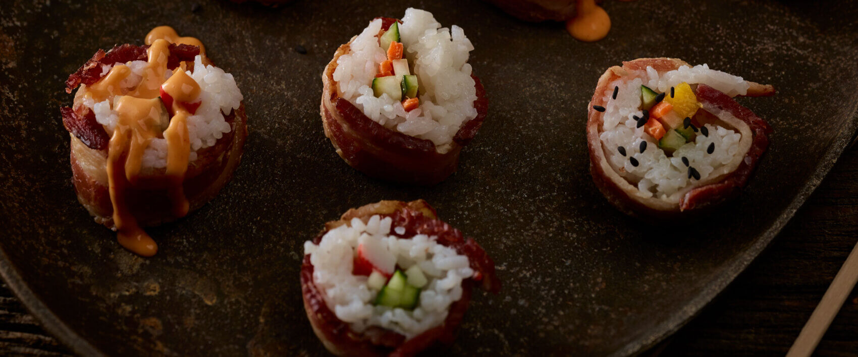 Bacon Wrapped Sushi - HORMEL® BLACK LABEL® Bacon