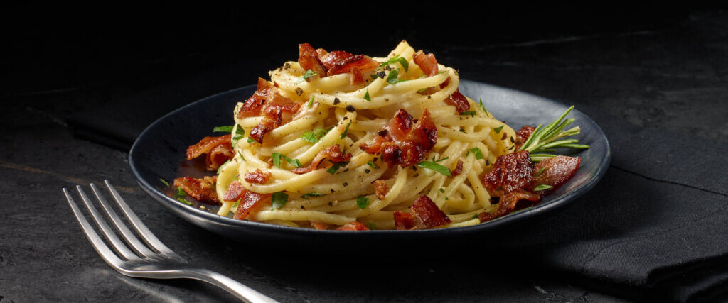 Bacon Creamy Parmesan Pasta - HORMEL® BLACK LABEL® Bacon