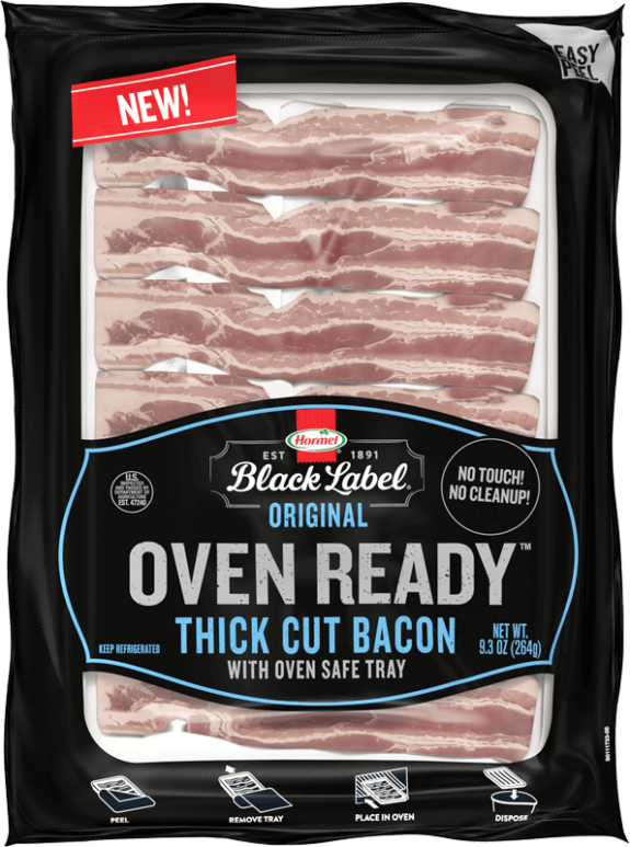 Oven Ready Thick Cut Bacon - HORMEL® BLACK LABEL® Bacon