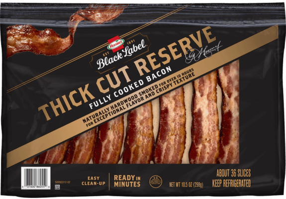 Thick Cut Reserve Fully Cooked Bacon - HORMEL® BLACK LABEL® Bacon