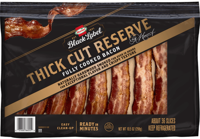 Thick Cut Reserve Fully Cooked Bacon - HORMEL® BLACK LABEL® Bacon