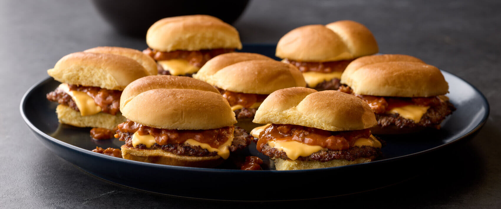 Chili Cheese Smash Burger Sliders - HORMEL® Chili