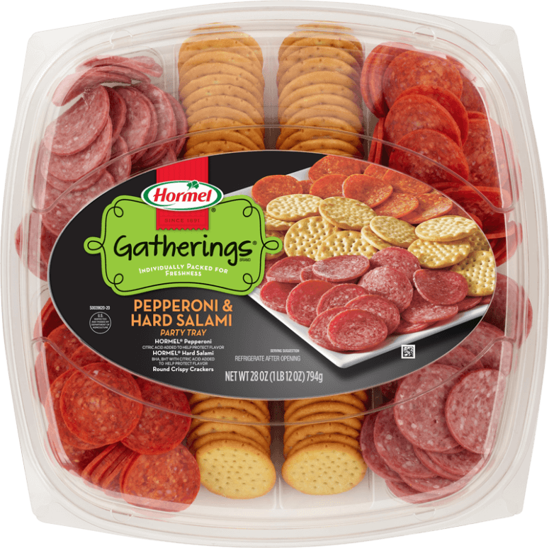 Pepperoni and Hard Salami Party Tray - HORMEL GATHERINGS® party trays