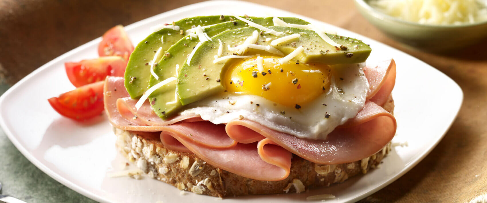 Ham, Egg and Avocado Toasts - HORMEL® NATURAL CHOICE® meats