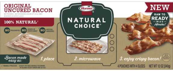 Microwave Ready Bacon - HORMEL® NATURAL CHOICE® meats