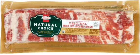 Original Thick Cut Uncured Bacon - HORMEL® NATURAL CHOICE® meats