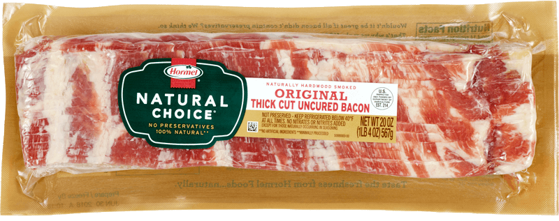 Original Thick Cut Uncured Bacon - HORMEL® NATURAL CHOICE® meats