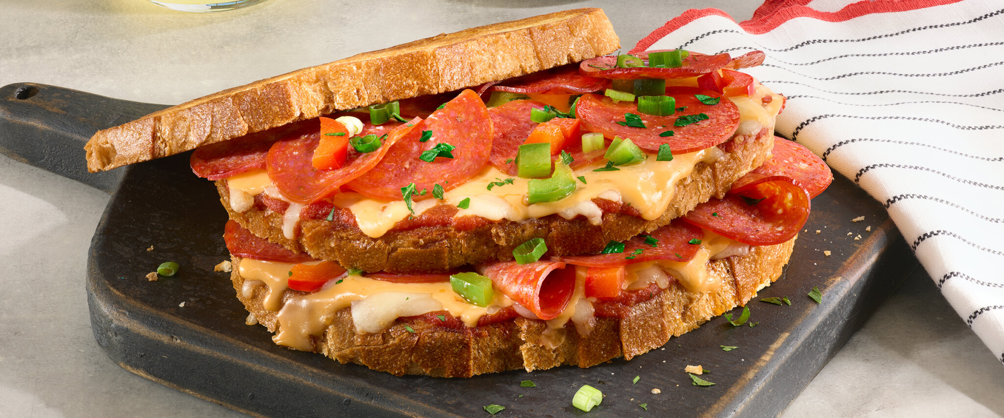 Toasted Pepperoni and Cheese Sandwich - HORMEL® Pepperoni