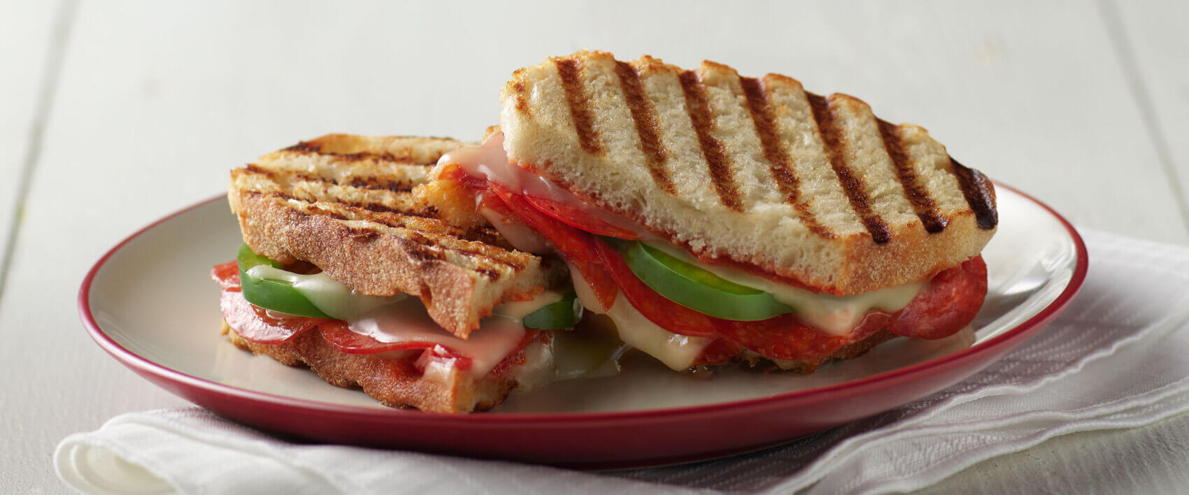 Pepperoni and Mozzarella Panini - HORMEL® Pepperoni