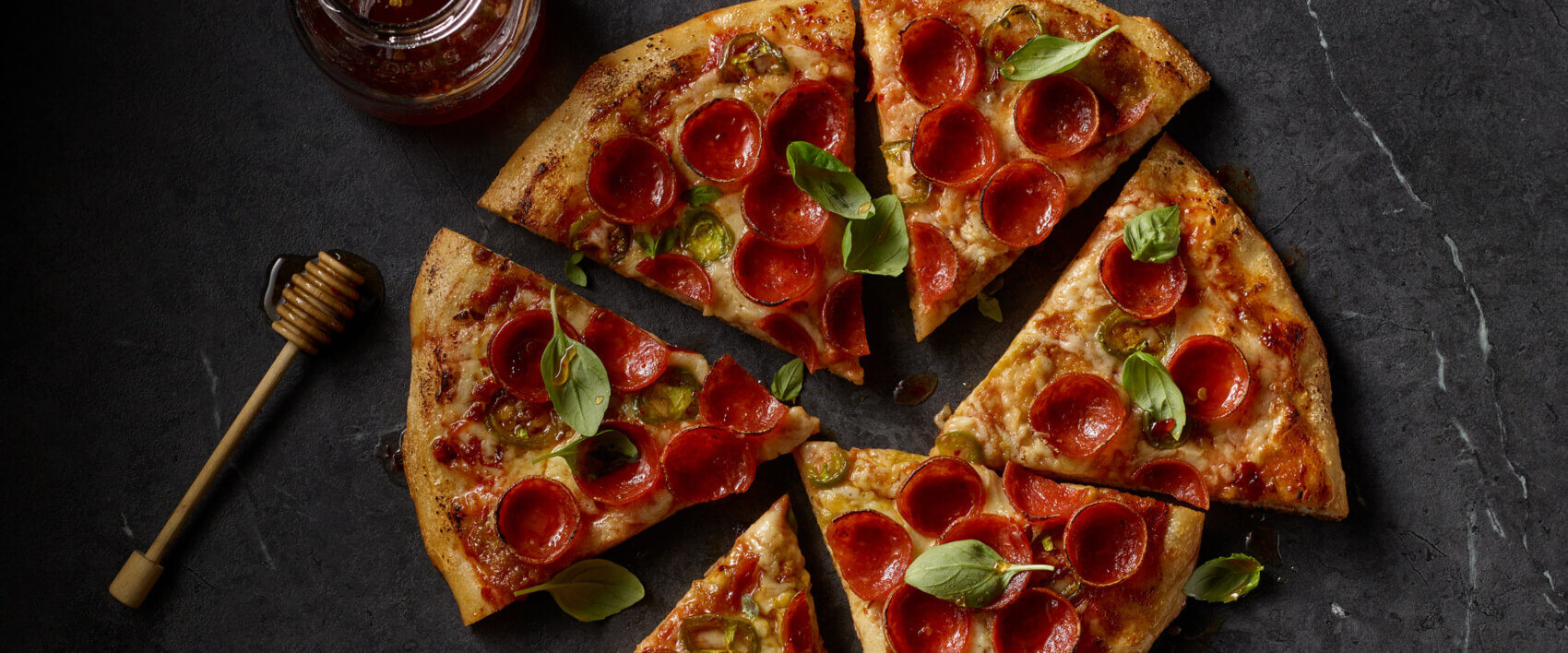 Sweet and Spicy Basil Cup N’ Crisp Pepperoni Pizza with Hot Honey ...