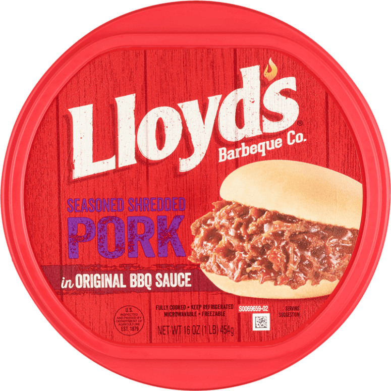 Seasoned and Shredded Pork in Original BBQ Sauce - LLOYD’S® barbeque